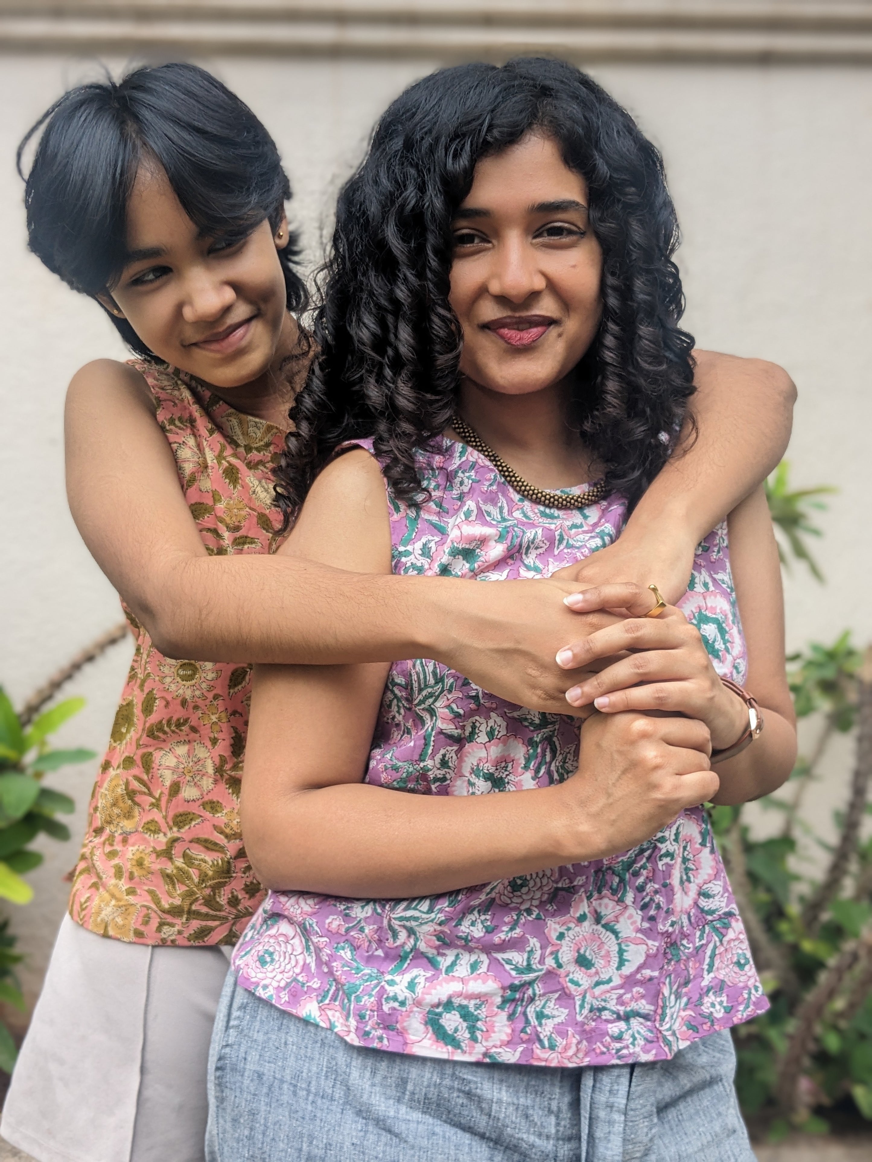 Women's Sleeveless Top | Block Print | Pink Dahlia – Essika Clothing